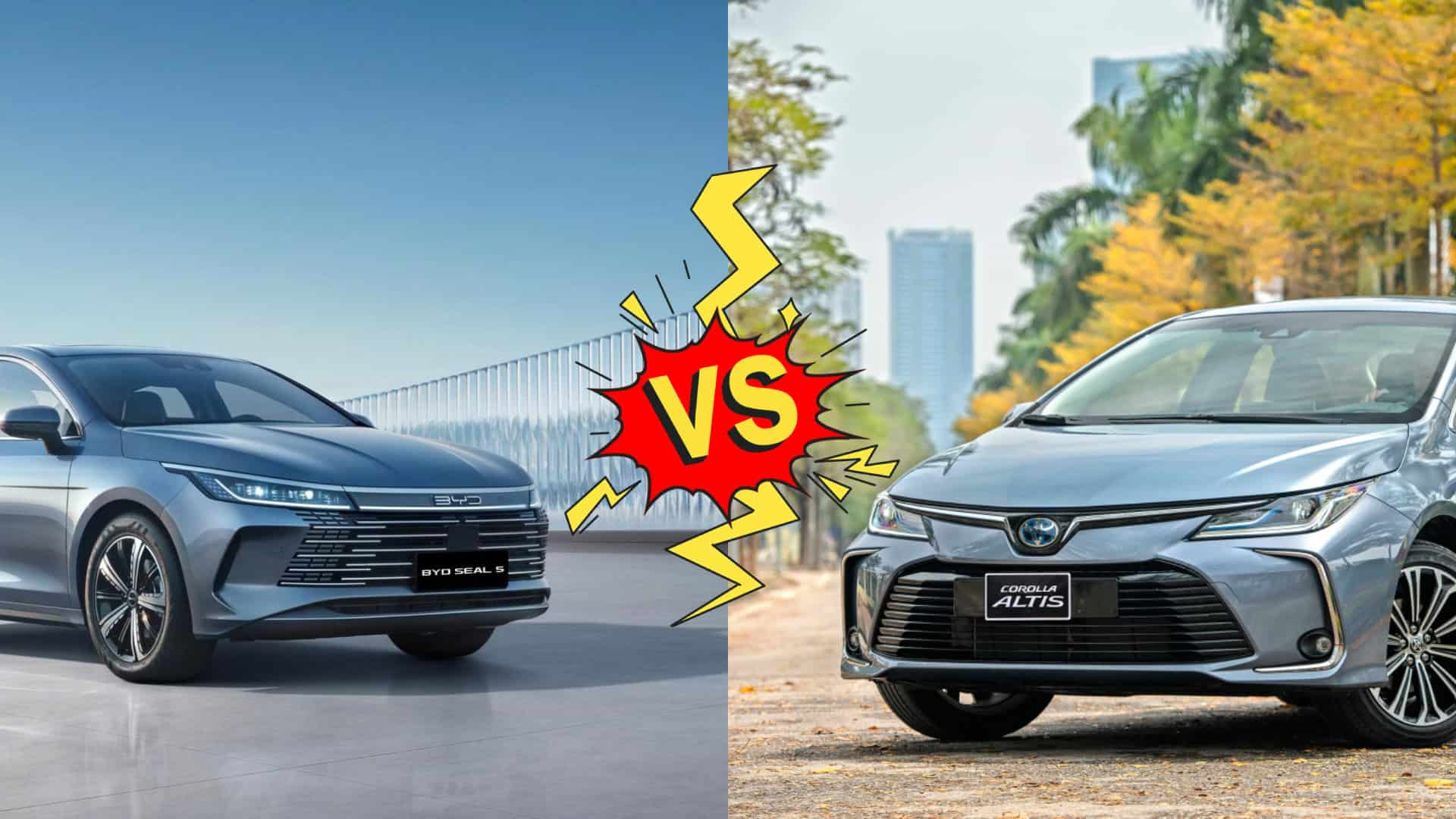So Sánh Chi Tiết BYD Seal 5 Với Toyota Corolla Altis 1.8 HEV » Giá Lăn Bánh